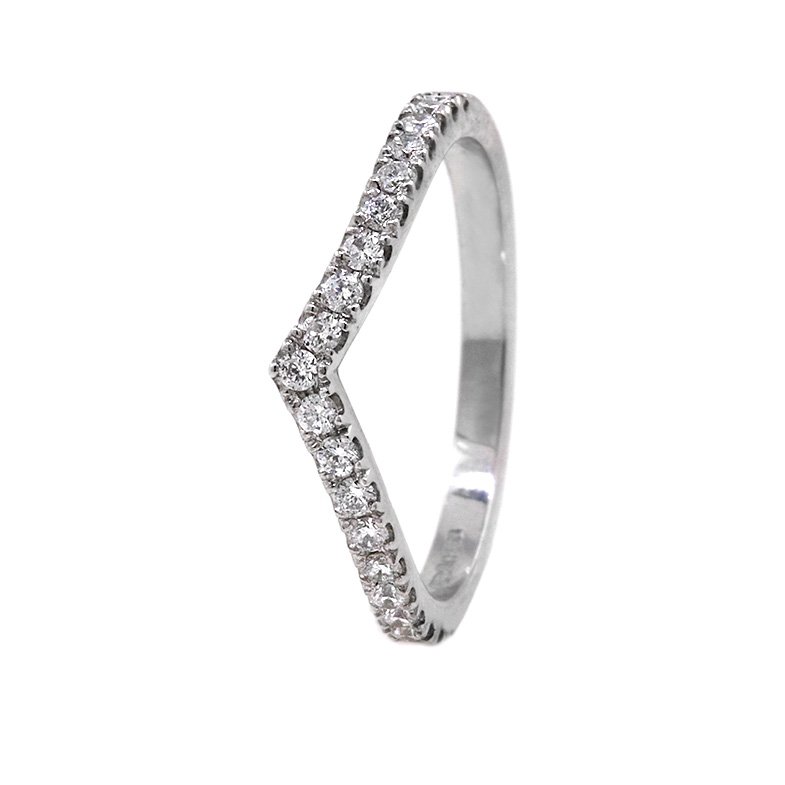 0.25ct Claw Set V-Shape Ladies Wedding Ring WR5109