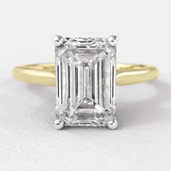 Emerald Cut Solitaire Engagement Rings - Bespoke Diamonds